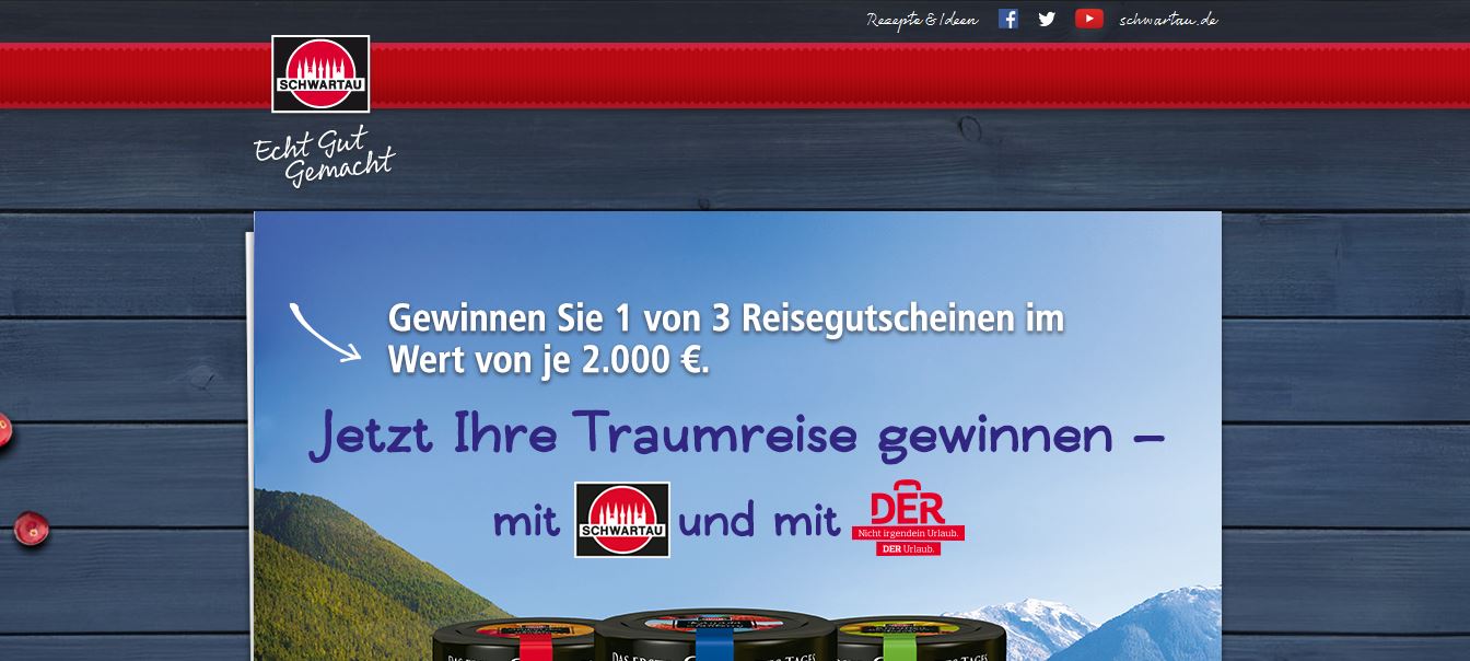 Schwartau Gewinnspiel | 2.000 Euro Reisegutschein gewinnen